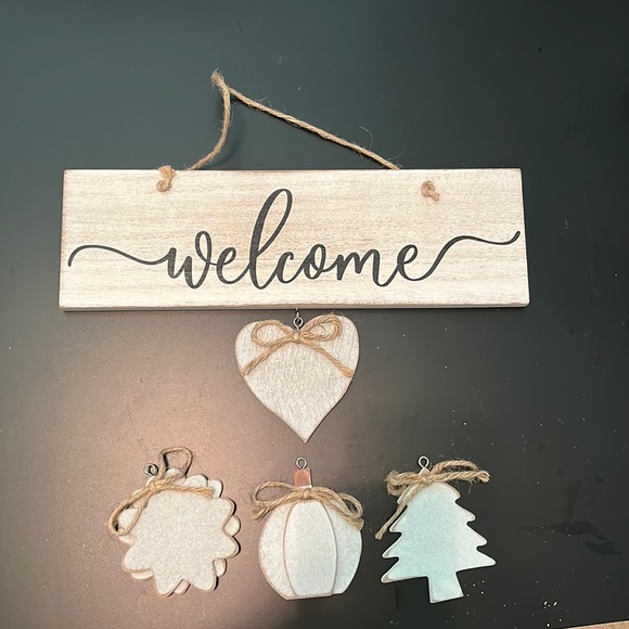 Myco | Accents | Welcome Sign With Interchangeable Motifs | Poshmark